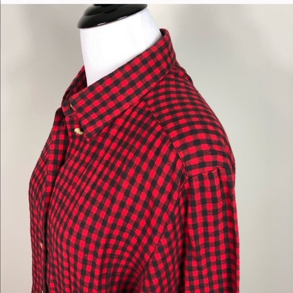 Vintage | Tops | Vintage Red Buffalo Check Plaid Flannel Top | Poshmark